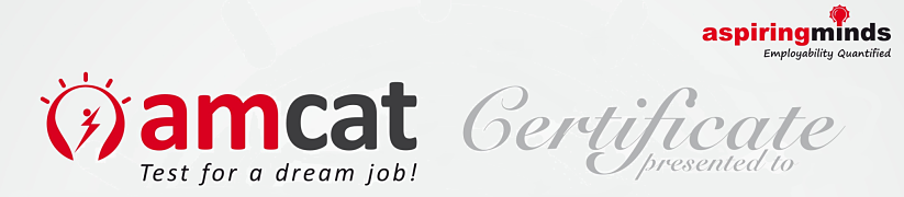 AMCAT - Certificate
